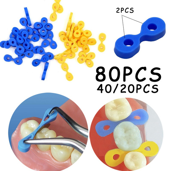 80/40/20pcs Dental Composite Fixing Wedges Matrix Matrices Elastic ...