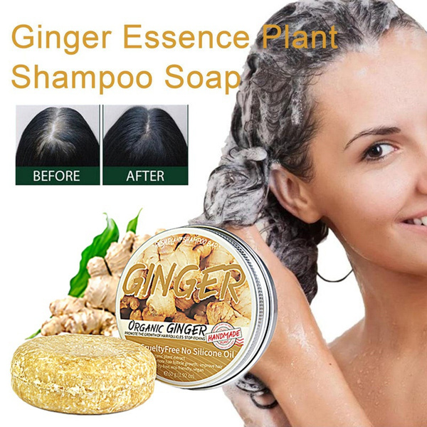 Organic Natural Ginger Hair Regrowth Shampoo Bar, Promotes Hair Growth ...