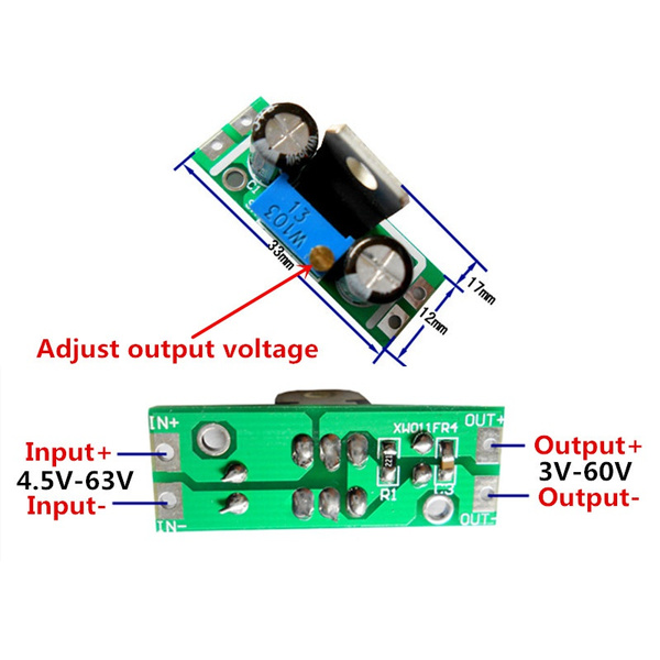 DC-DC Buck Step-down Regulator Converter 4.5~65v to 3V 6V 9V 12V 24V ...