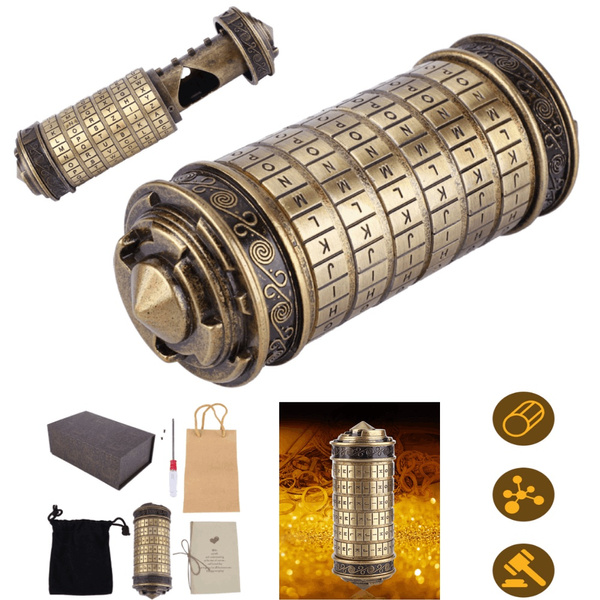 Lock，Mini Password Box Metal Material Puzzle Boxes For Xmas Birthday ...