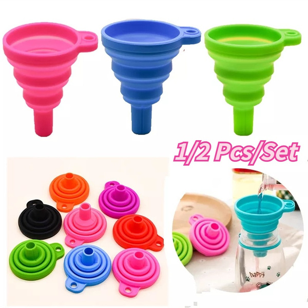Foldable Funnel Silicone Collapsible Funnel Portable Funnels for Fuel ...