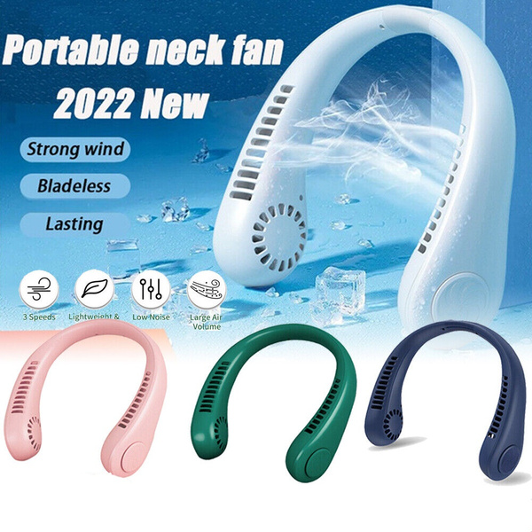 New Portable Hanging Neck Fan Electric Wireless Fan Rechargeable USB ...