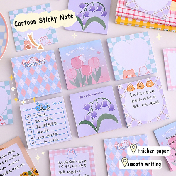 Cartoon Sticky Note Stationery Bookmark School Supplies Cute Notes ...