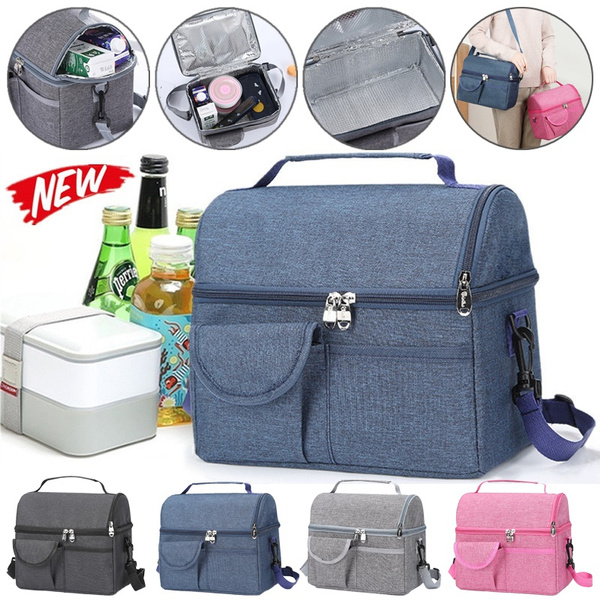 Lunch Bag Women Insulated Lunch Box Drinks Holder Durable Thermal ...
