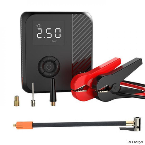 12000mAh 2 In 1 Jump Starter Car Air Compressor 150 PSI Wireless Pump ...