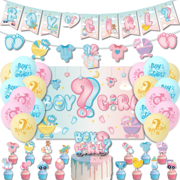 Gender Reveal Decorations Set - Baby Gender Reveal Party Supplies ... Gender Reveal Decorations Set - Baby Gender Reveal Party Supplies ...