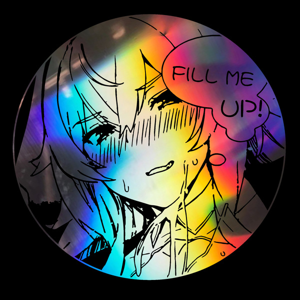 2pcs,5.9'' 15cm Fill Me Up Japanese Anime Girl Face Manga Car Window ...