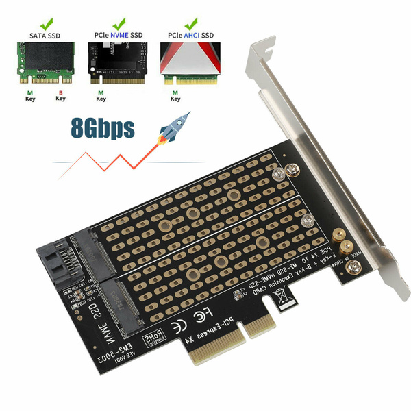 M.2 NGFF to Desktop PCIe x4 x8 x16 NVMe SATA Dual SSD PCI Express ...