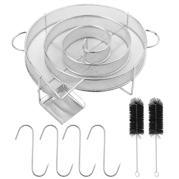 Cold Smoke Coil Grill Set with 2 Cleaning Brushes and 4 Hooks ...