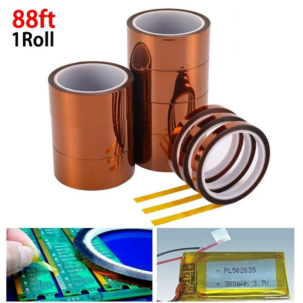 88ft Heat Resistant Tape,High Temperature Heat Transfer Tape Polyimide ...