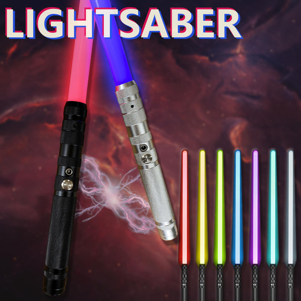 RGB 7/10 Colors Changing Light Up Sword Metal Rechargeable Expandable ...