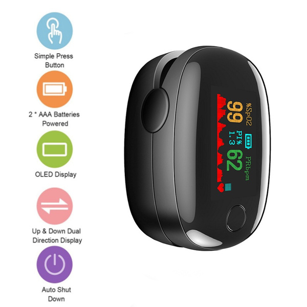 New OLED Pulse Oximeter Monitor Finger Clip Pulse Oxymeter Digital ...