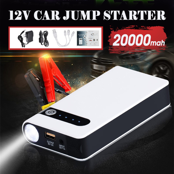 12V Portable 20000mAh Car Jump Starter Emergency Battery Charger Power ...