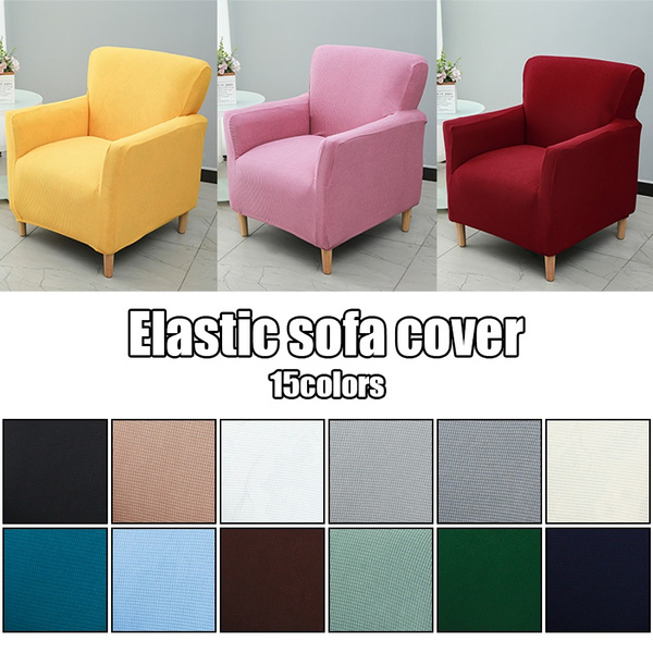 Stretch Single Seat Sofa Covers for Living Room Elastic Club Tub Chair ...