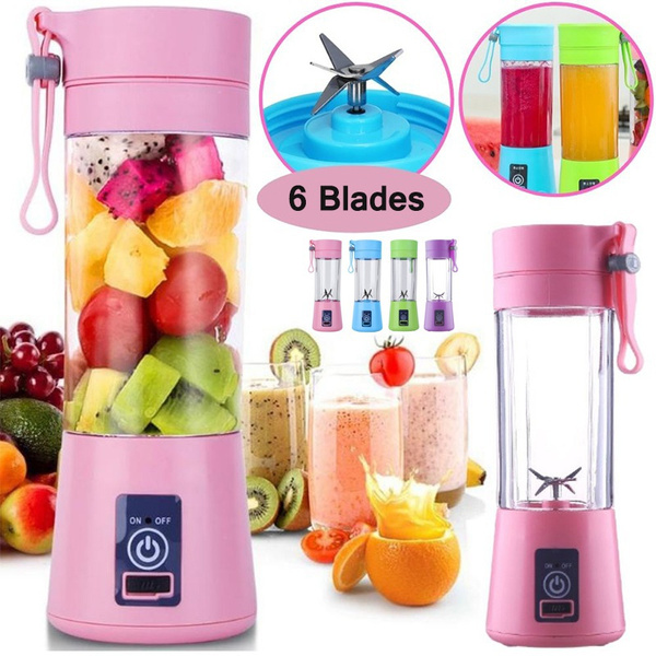 Portable Juice Blender Personal USB Rechargeable Fruit Shaker Electric ...