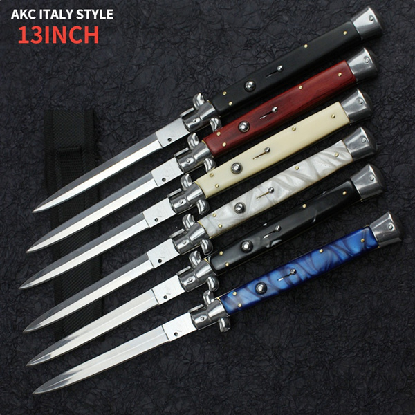 13INCH AKC 1Pcs Italian style Switchblade Folding Spring Assisted Flick ...