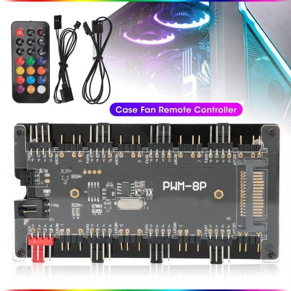 New Case Fan Hub PWmARGB 2 In 1 Wireless Remote Controller For Computer ...