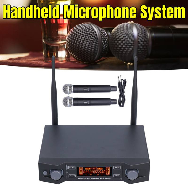 Wireless Microphone Stable Frequency UHF 2 Handheld Microphone With ...