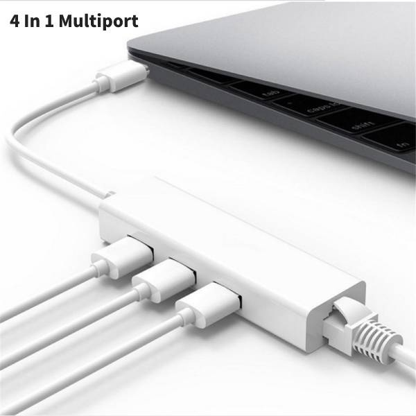 USB 3.0 To Ethernet Adapter 4 In 1 Multiport 1000 Mbps Multifunction ...