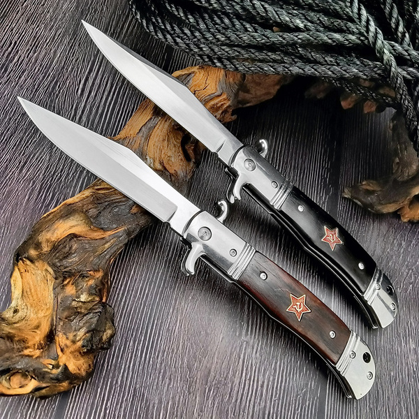 2022 New Folding Camping Survival Pocket Knife with Leather/ Nylon ...