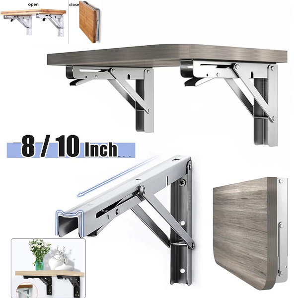 8/10Inch Triangle Folding Angle Bracket Heavy Support Adjustable Wall ...