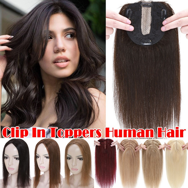 6-18inch Clip In Hair Toppers Human Hair Topper Wigs Remy Hair ...