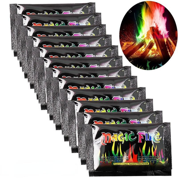 Magical Flames Cosmic Fire Color Packets 5/10/20/30 Bags Colorful Fire ...