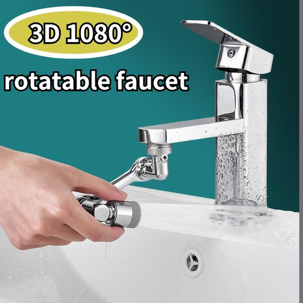 New 1080° Degree Swivel Sink Faucet Aerator Big Angle Spray Aerator Dual Function Kitchen Faucet