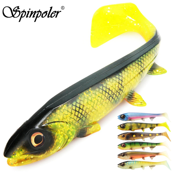Spinpoler Big Shad Bait Fishing Lures 14cm 25g/18cm 53g River Roach ...