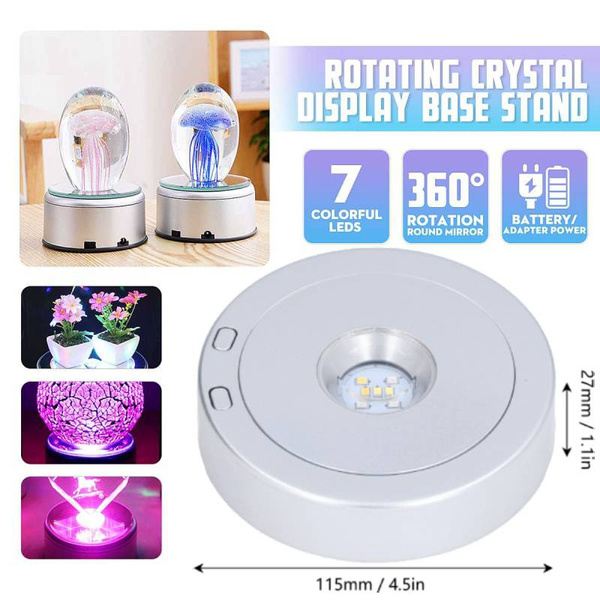 LED Light Base Multicolor Show Display Stand For 3D Crystal Glass Ball ...