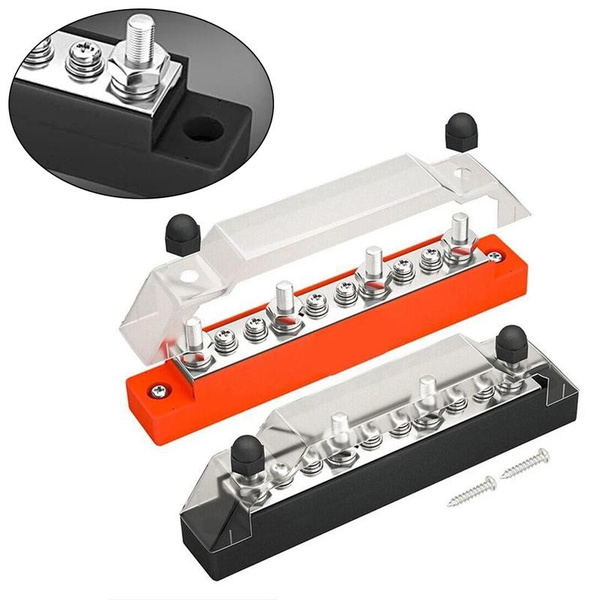 Positive Negative Bus Bar Battery Power Distribution Block 4 X M6 Car ... Positive Negative Bus Bar Battery Power Distribution Block 4 X M6 Car ...