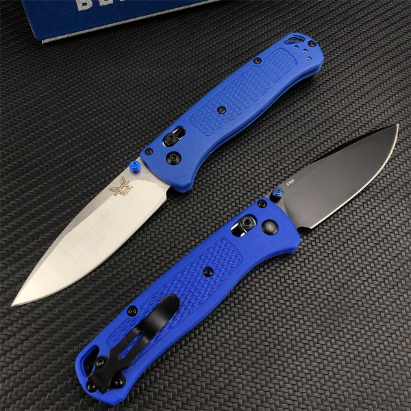 Benchmade 535 Bugout Black&White S30V Steel Blade Blue Nylon Wave Fiber ...