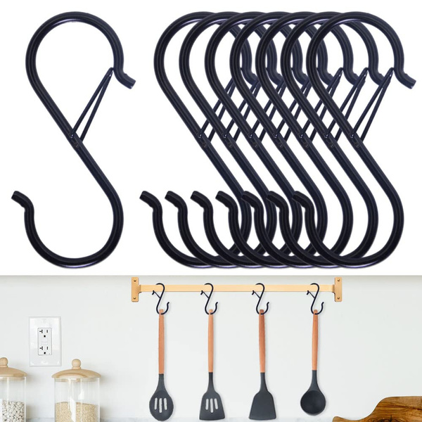 2/8 Pcs S Hooks for Hanging - S Shaped Hooks for Kitchen Utensil and ...