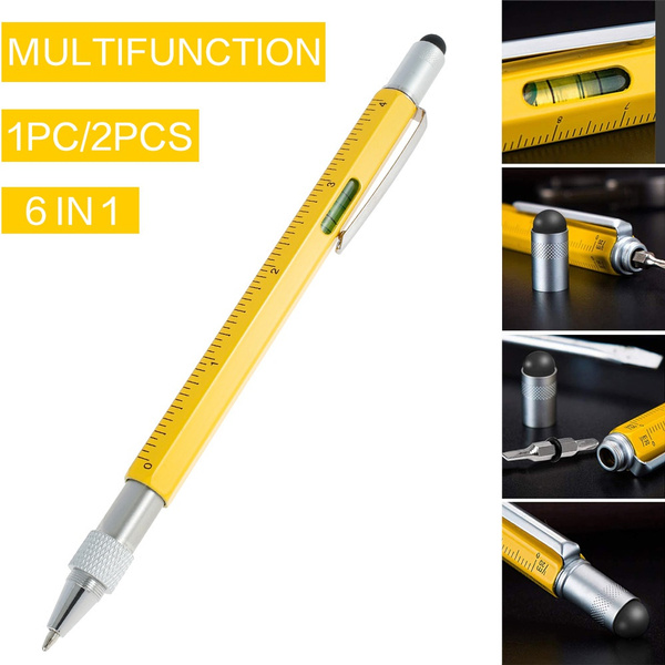 1pc 2pcs 6 In1 Multifunction Ballpoint Pen With Modern Handheld Tool
