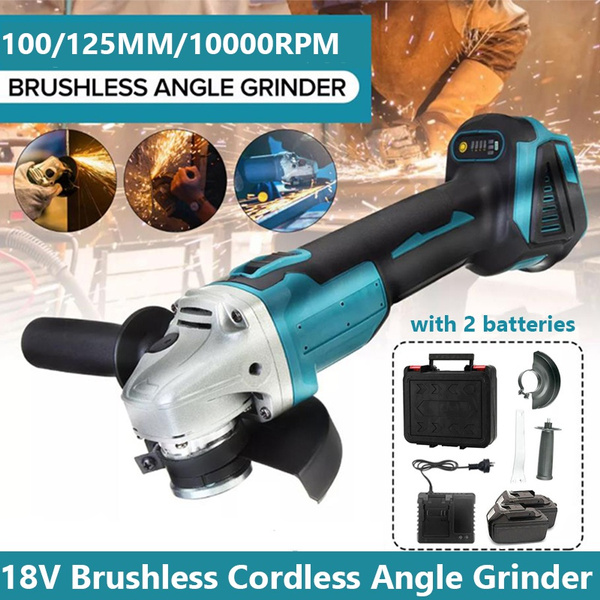 100MM/125MM Cordless Angle Grinder 18V Lithium-Ion Grinding Machine ...