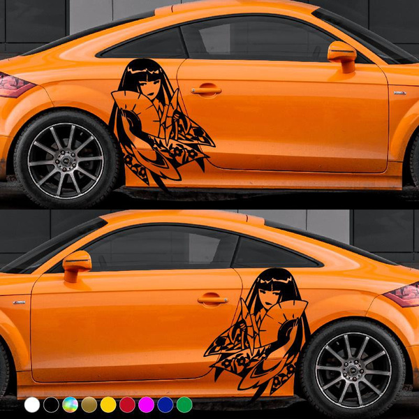1 Pair/Set Personality Car Sticker Geisha Large Car JDM Drift Manga ...