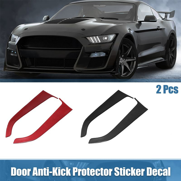 2pcs Carbon Fiber Car Door Panels Stickers Panel Guard Protector Decals ...