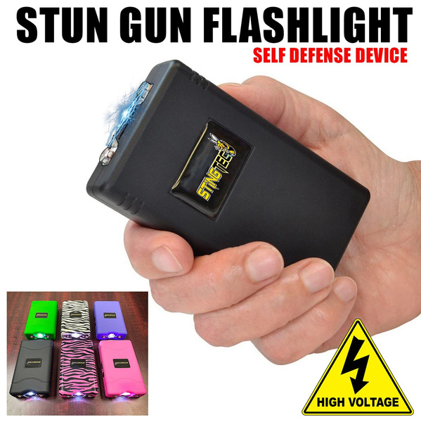 STING-TEC Stun Gun Mini ST-100 499 BV Rechargeable LED Flashlight SET ...