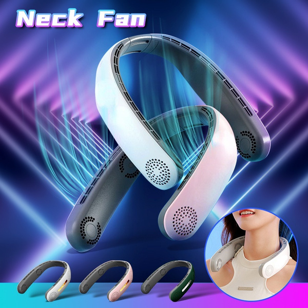 2022 Portable Hanging Neck Fan Electric Wireless Fan Rechargeable USB ...