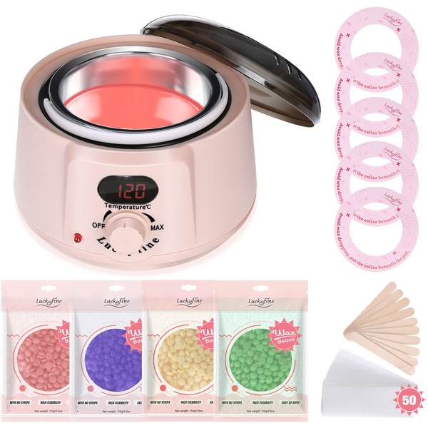 500ml Waxing Kit for Women Men Digital Wax Warmer Hard Wax Kit with Wax ...