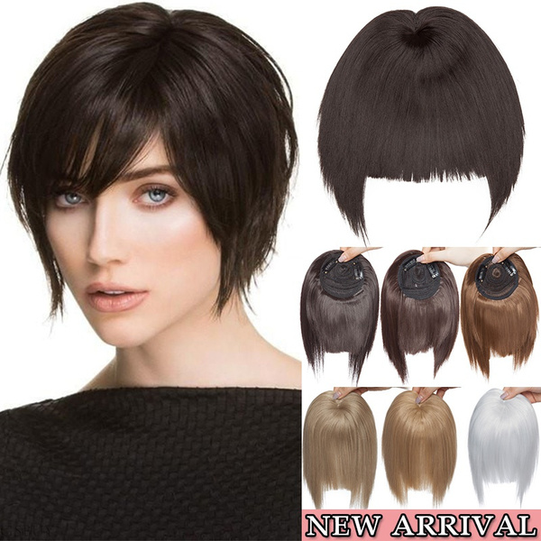 Natural Women's Hair Topper with Bangs Clip In Hair Pieces | Wish