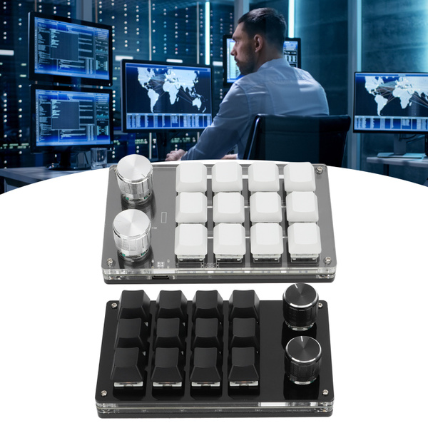 New One Handed Macro Mechanical Keyboard 12 Key Multifunction DIY ...