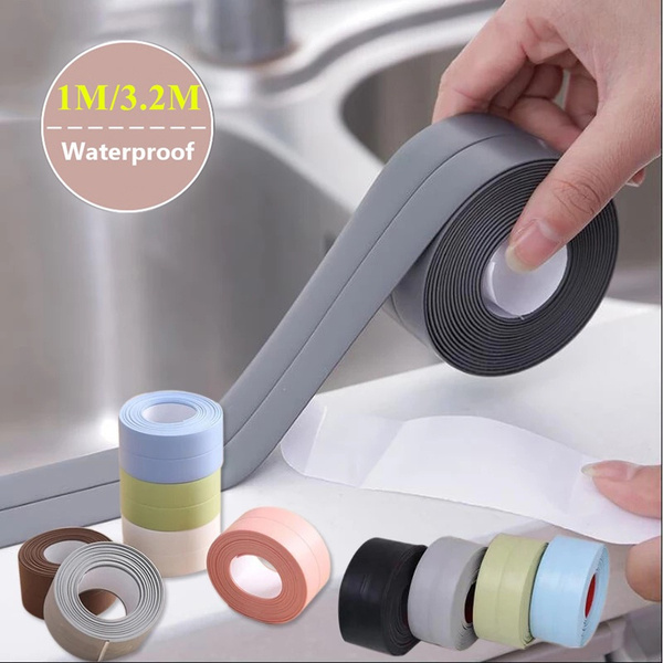 3.2M/1M Bathroom Kitchen Sealing Strip Stickers Shower Sink Bath ...