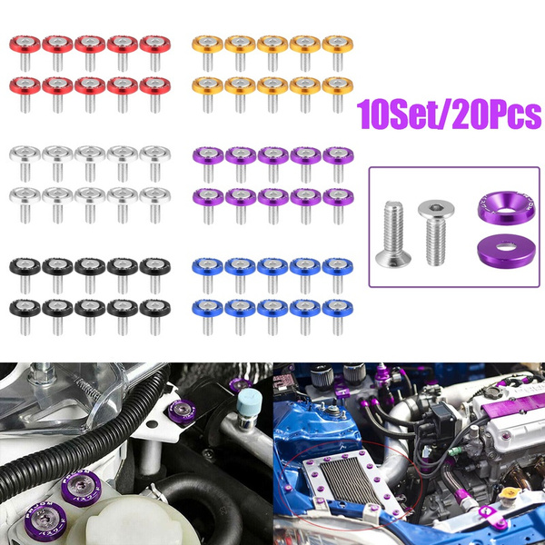 20pcs/10set Car Fender Washer Bumper Washer M6x20mm Bolts Screw Engine ...