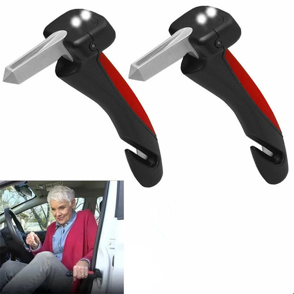 Car Door Handle Disability Elderly Standing Aid Cane Flashlight Glass ...