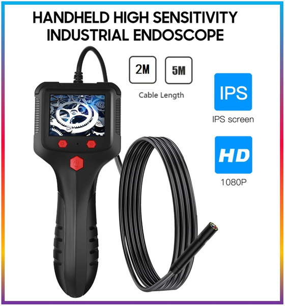 P100 Industrial Endoscope 5.5/8mm 1080P Digital Borescope IP67 ...