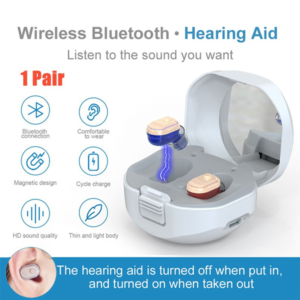 1 Pair Bluetooth 8 Channels Digital Hearing Aids Automatic Noise ...