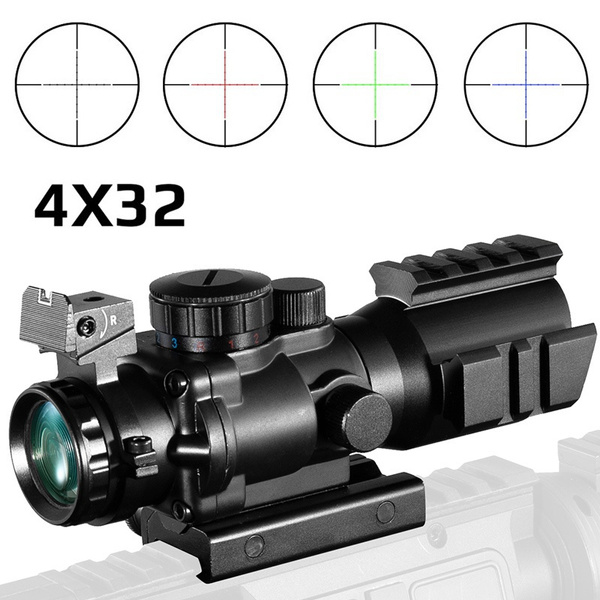 4x32 Rifle Scope 20mm Dovetail Reflex Optical Scope Tactical Scope ...