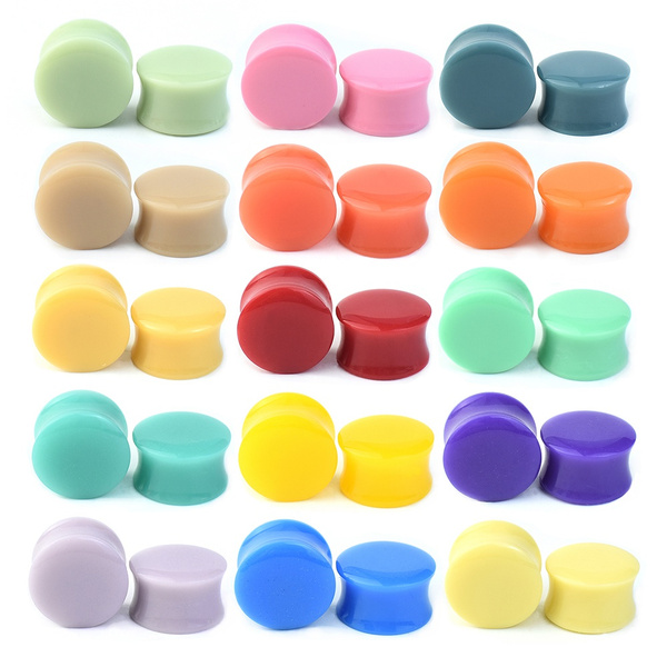 6-50mm Big Size Acrylic Ear Gauge Kit Tapers Tunnels Plugs Ear Expander ...