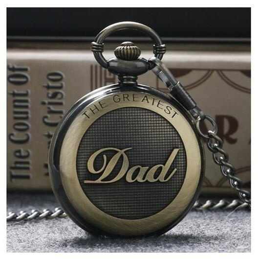 Antique The Greatest Grandpa Bronze Quartz Pocket Watch Father'day Best ...